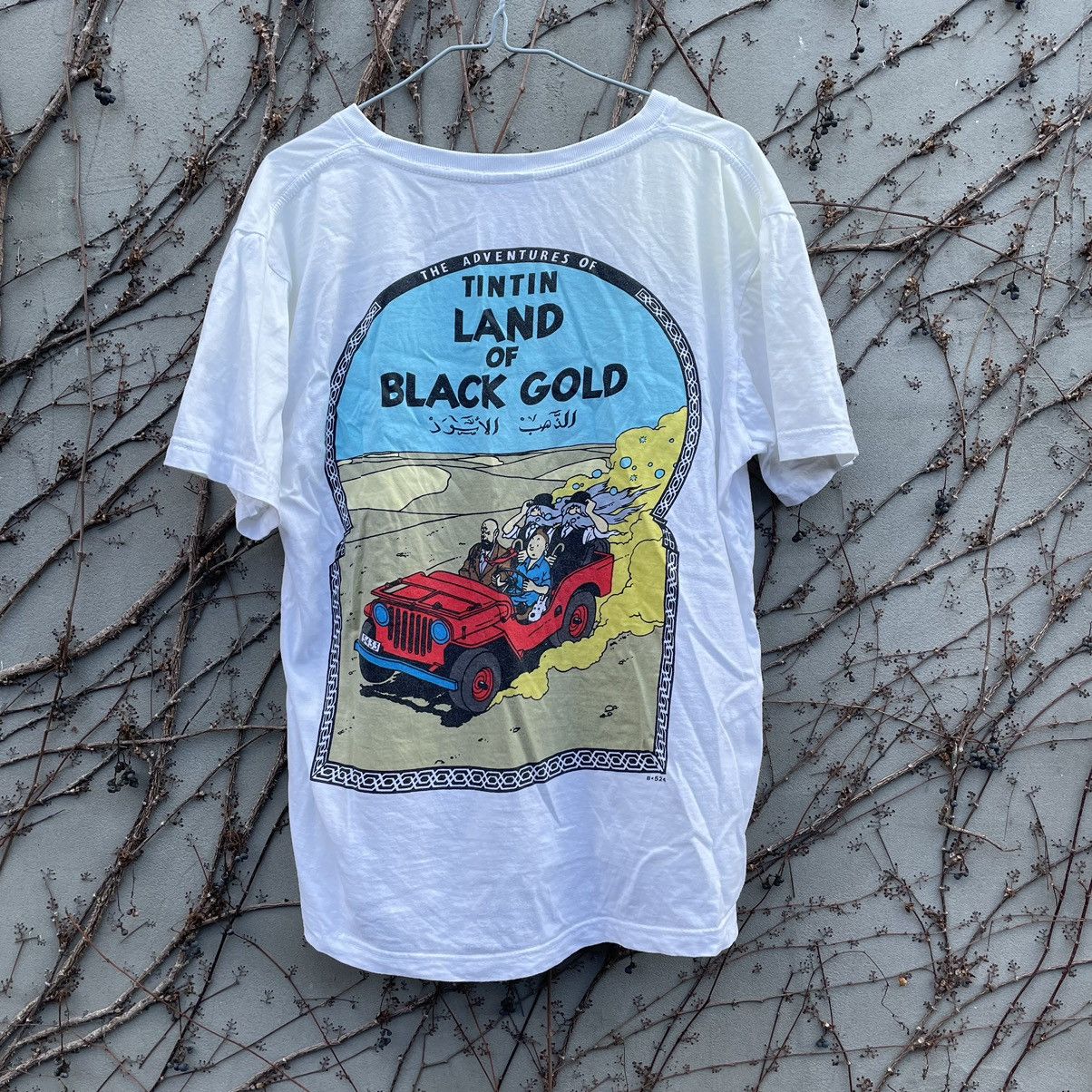 Vintage Vintage 90’s Tin Tin Land Of Black Gold T-Shirt | Grailed