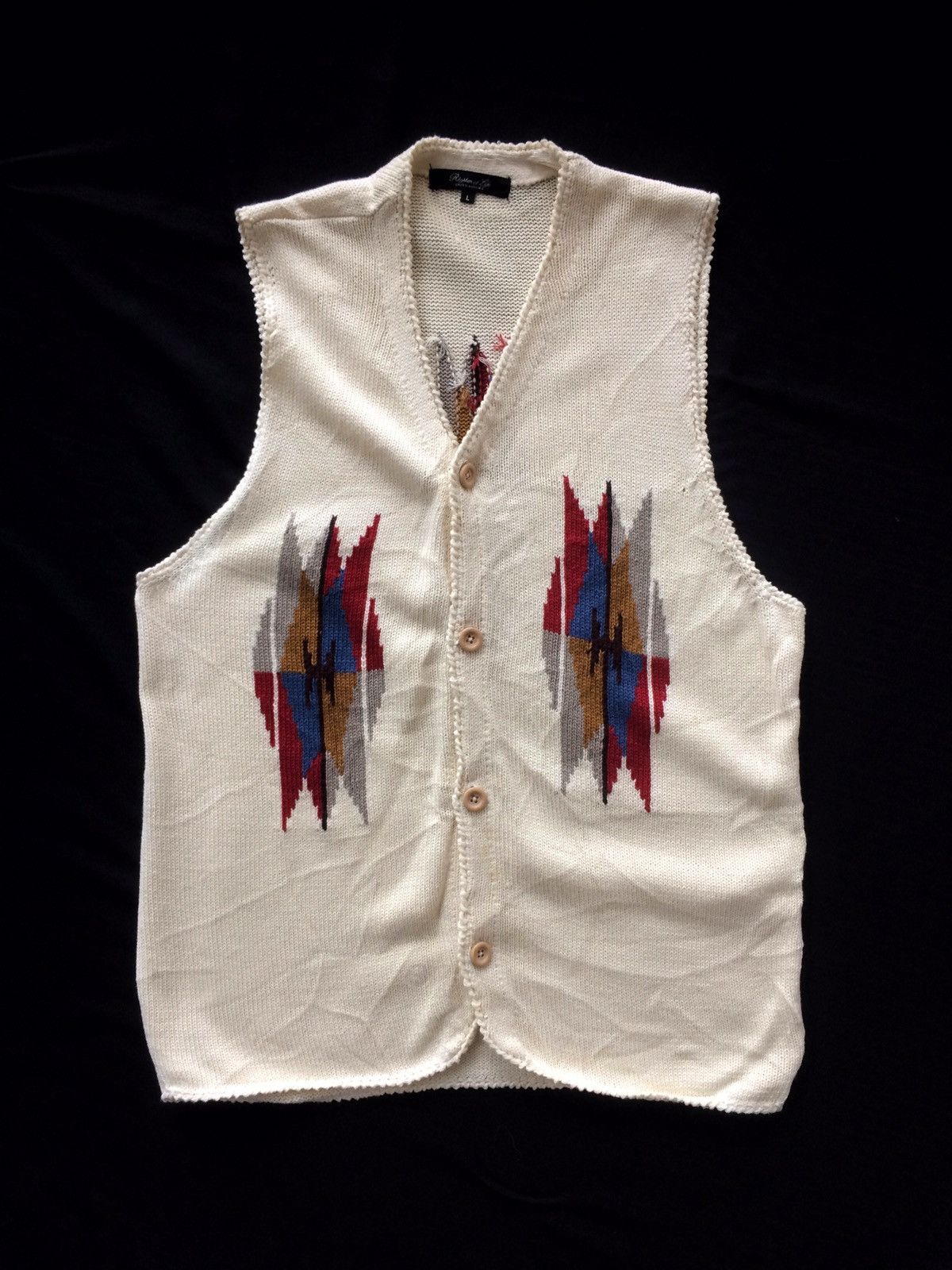 United Arrows Navajo Indiana Knitted Vest | Grailed