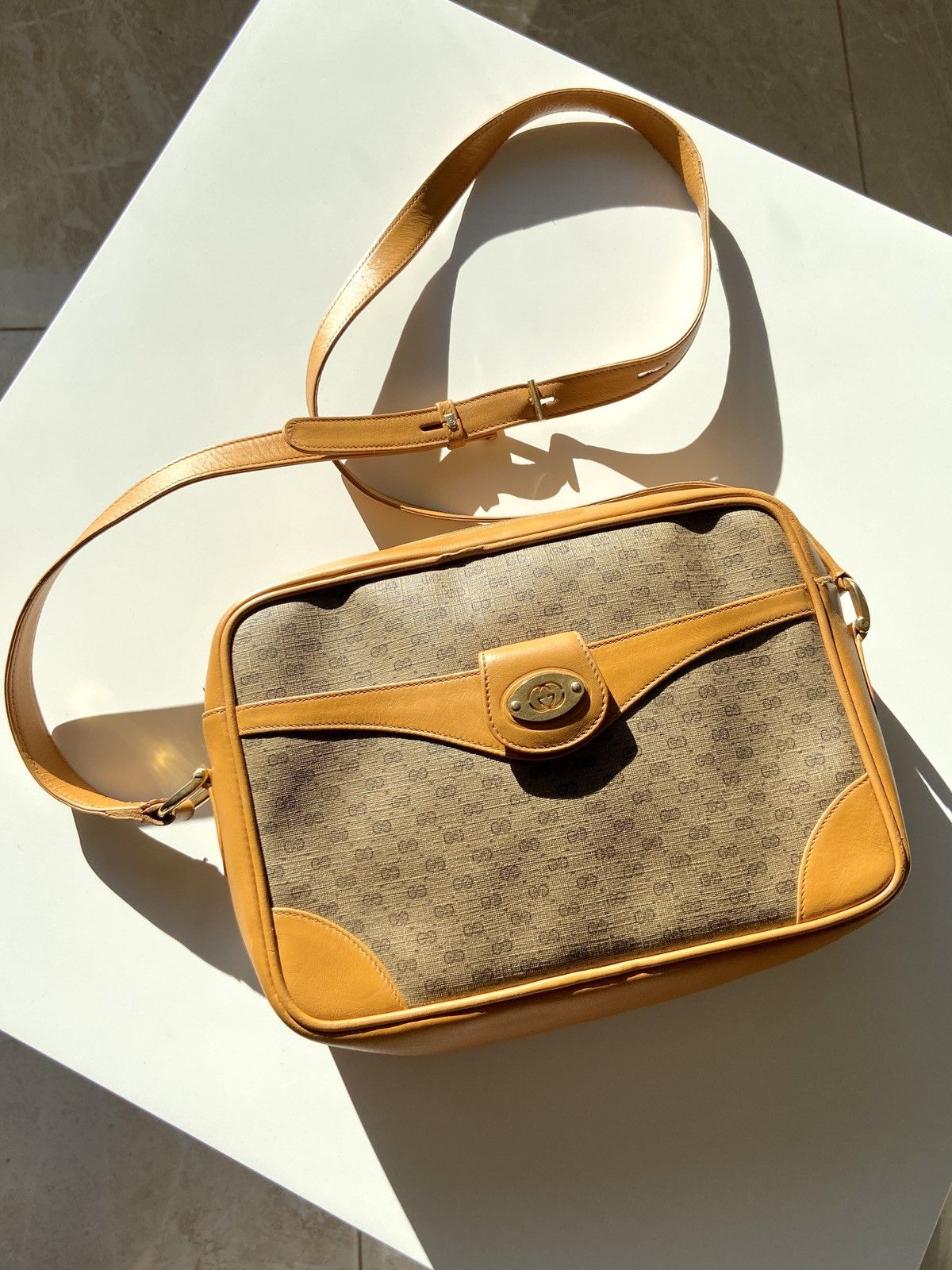 Gucci RARE GUCCI GG MONOGRAM CROSSBODY BAG CHARM Y2K 80S 90S | Grailed