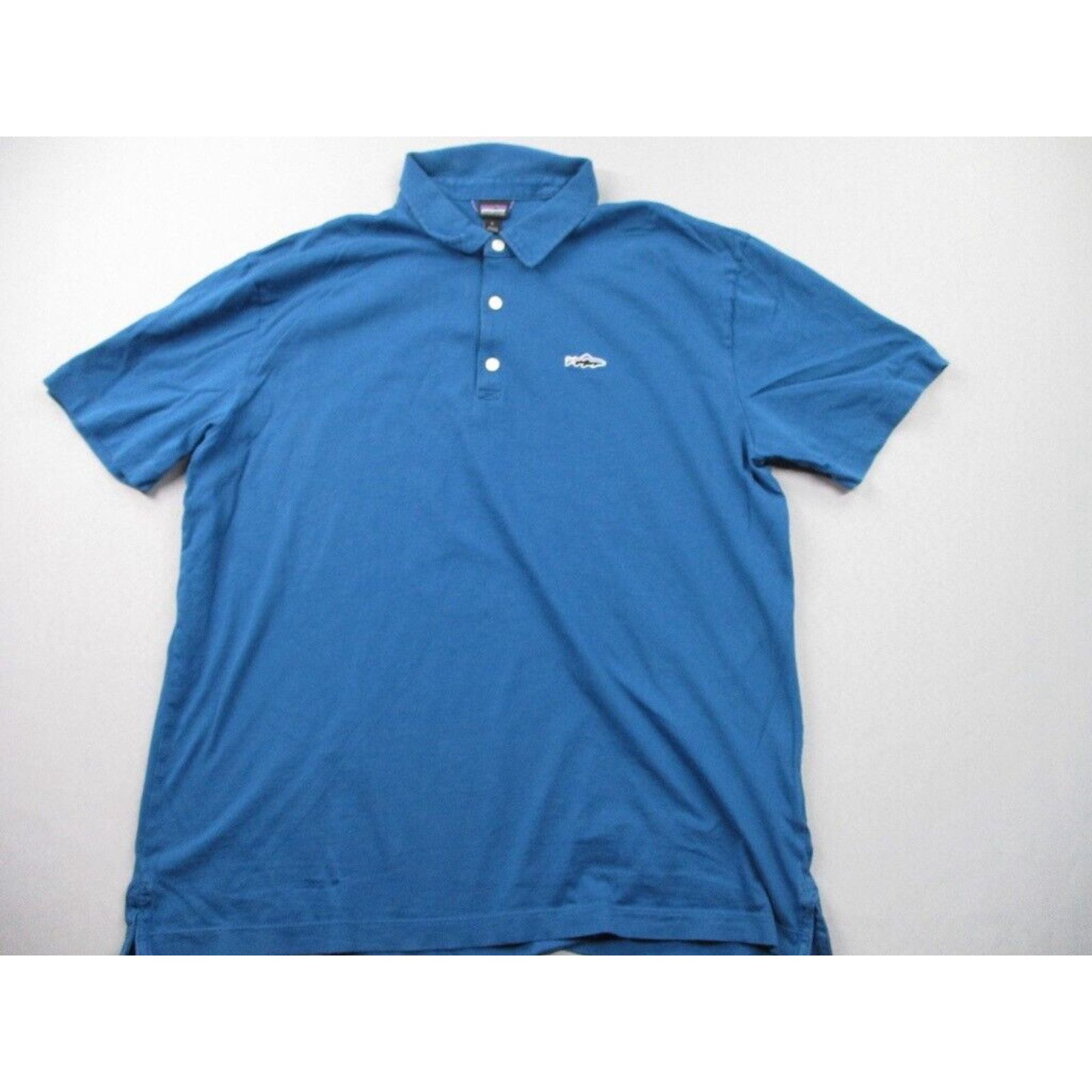 Patagonia Patagonia Shirt Men Large Polo Blue Organic Cotton Outdoor ...