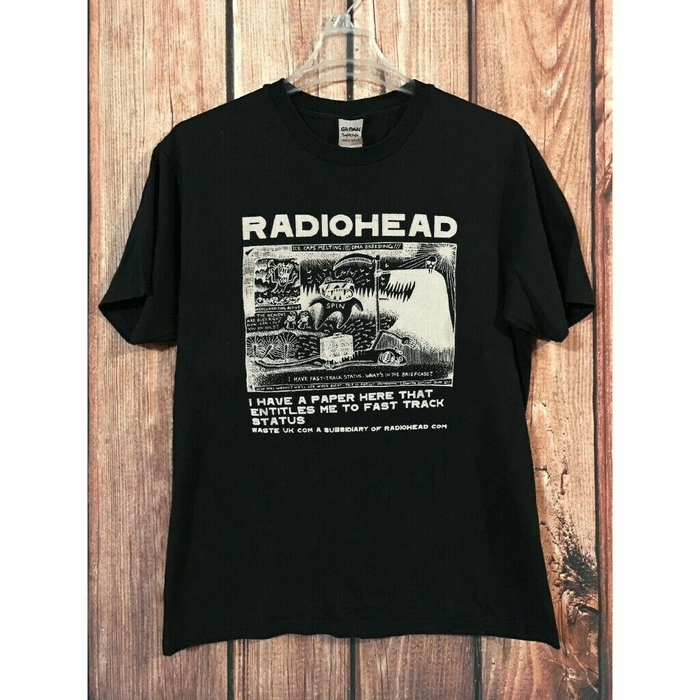 Gildan Hot Vintage Radiohead Concert Tour Rock Music Band T-Shirt | Grailed