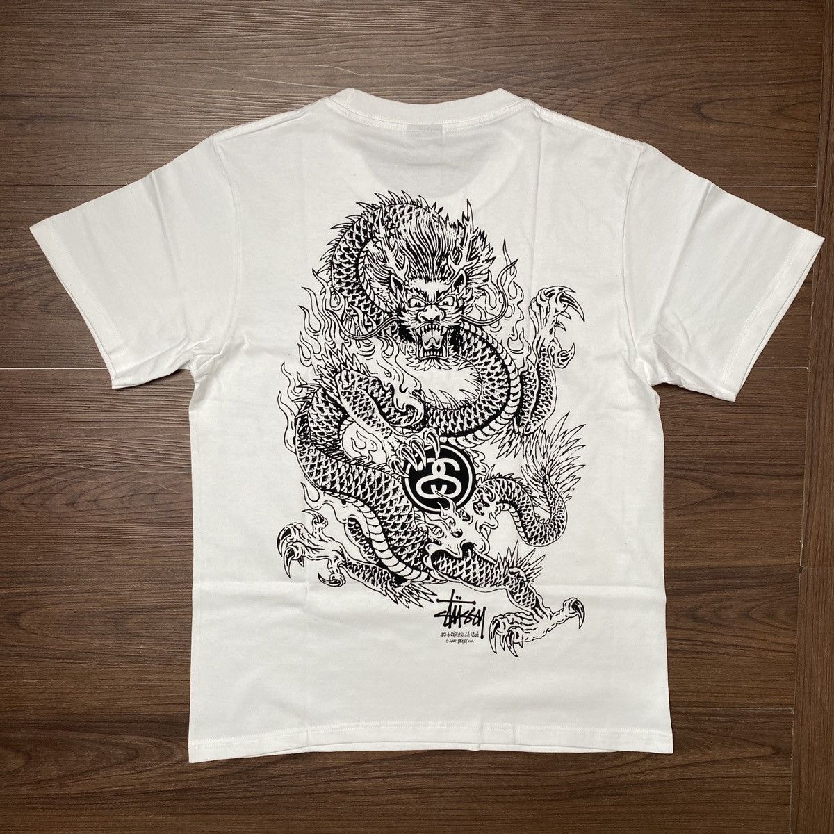 Stussy STUSSY DRAGON TEE- WHITE | Grailed