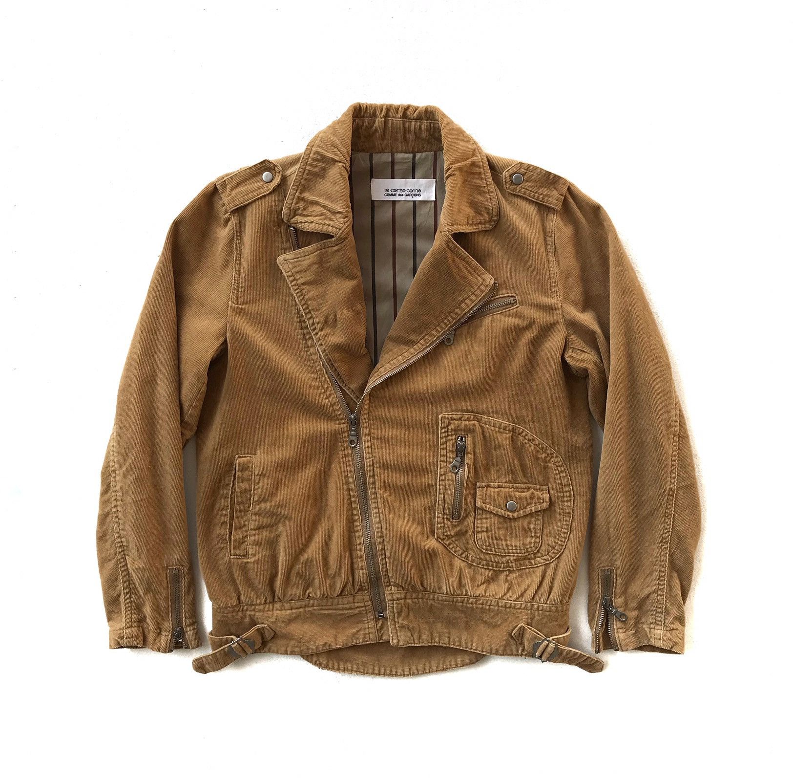 Comme des Garcons CDG Rei Kawakubo X 10CC Asymmetrical Zipper Biker ...