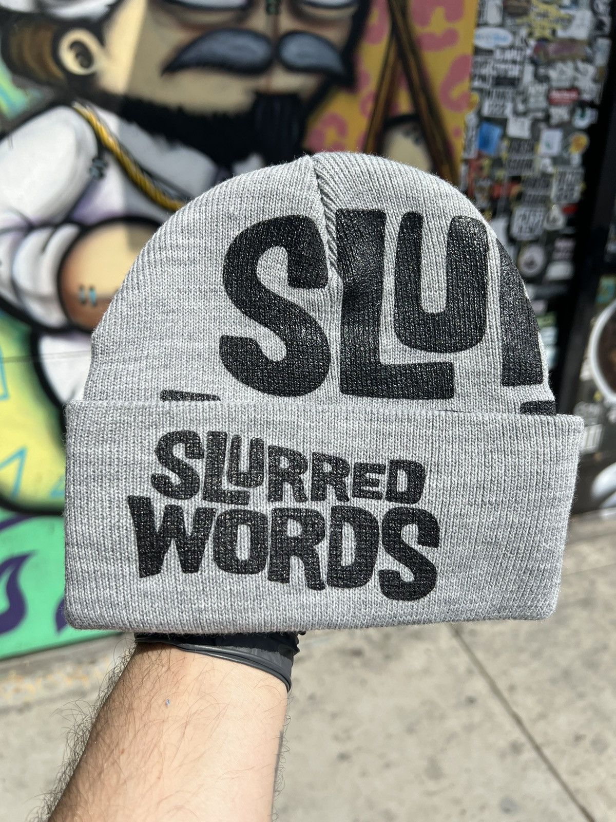 Streetwear Slurred Words Beanie | Grailed