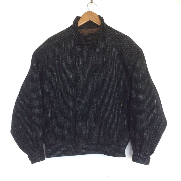 Designer Vtg Japan JUN MEN Double Breasted Wool Bomber Style Jacket | Grailed