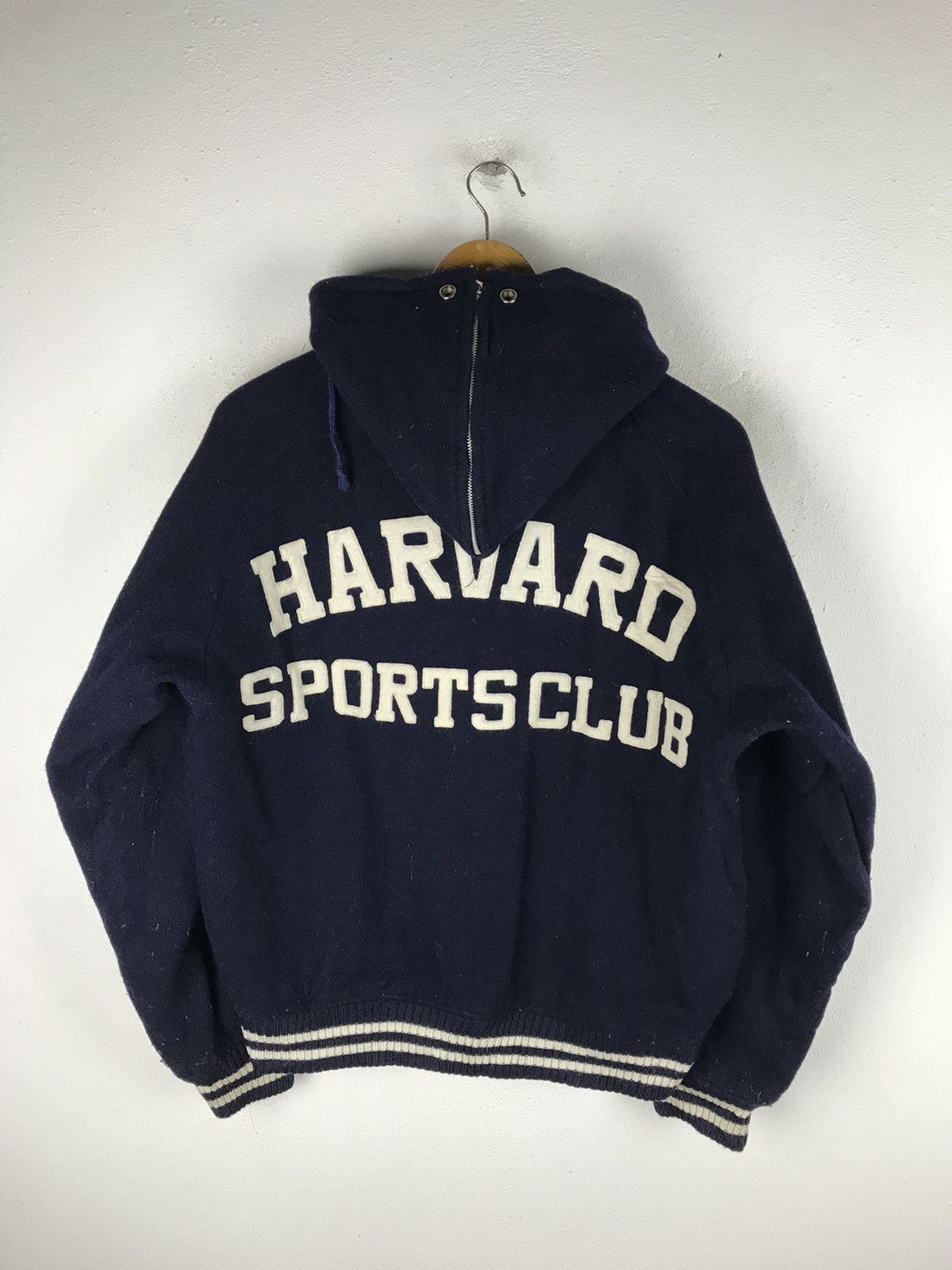 Vintage HARVARD SPORTS CLUB VARSITY JACKET STYLE WOOL FABRIC | Grailed