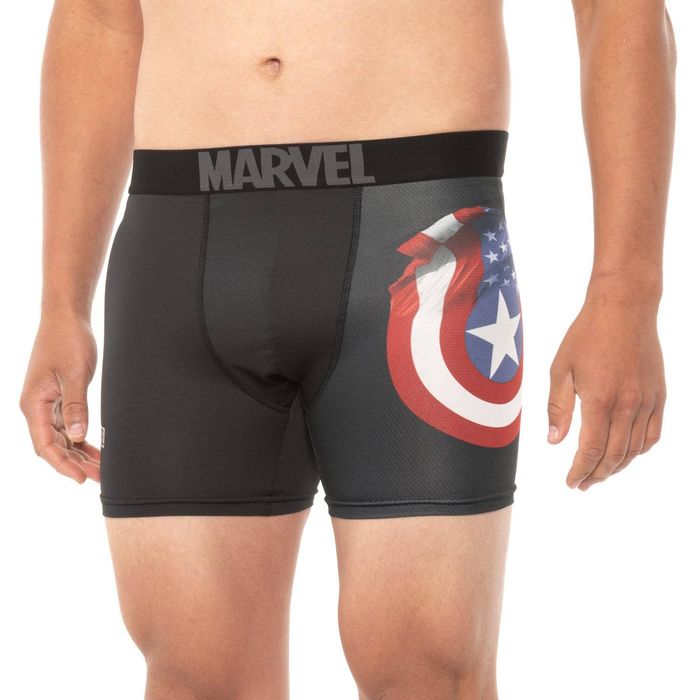 Marvel Comics Captain America Mesh Underwear Large Boxer Briefs 3 Pack ...