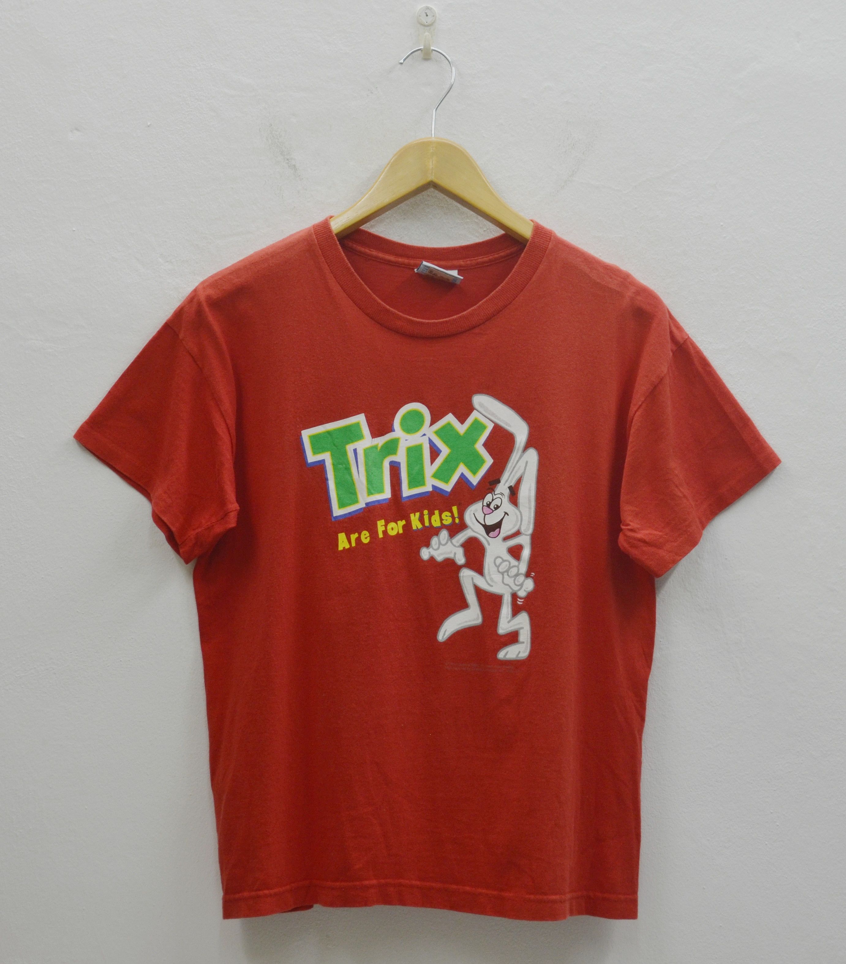 Vintage 90s TRIX American Kids Cereal Red T-Shirt Made In USA | Grailed