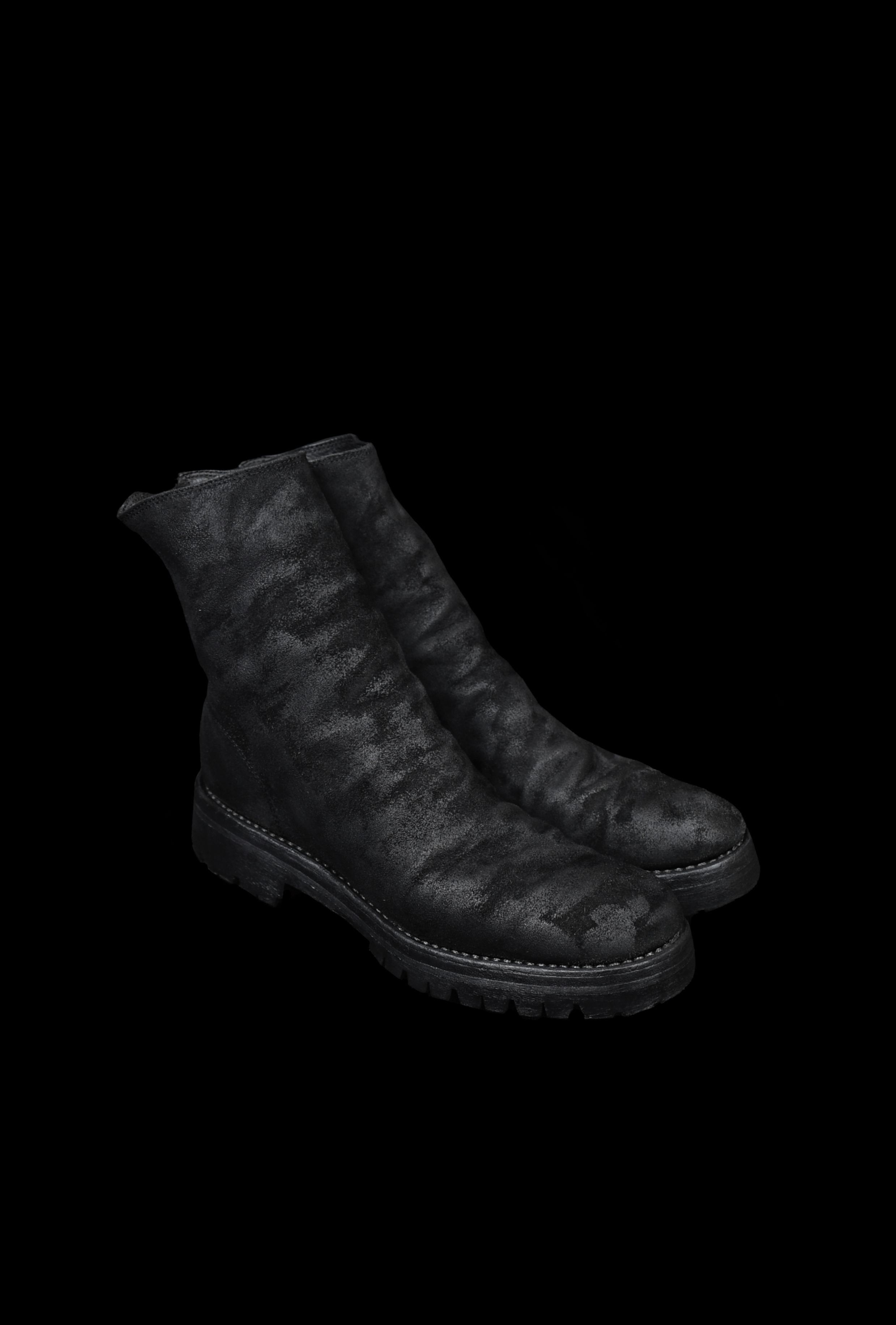 Guidi GUIDI 796V BACK ZIP REVERSE HORSE LEATHER BLACK BOOTS | Grailed