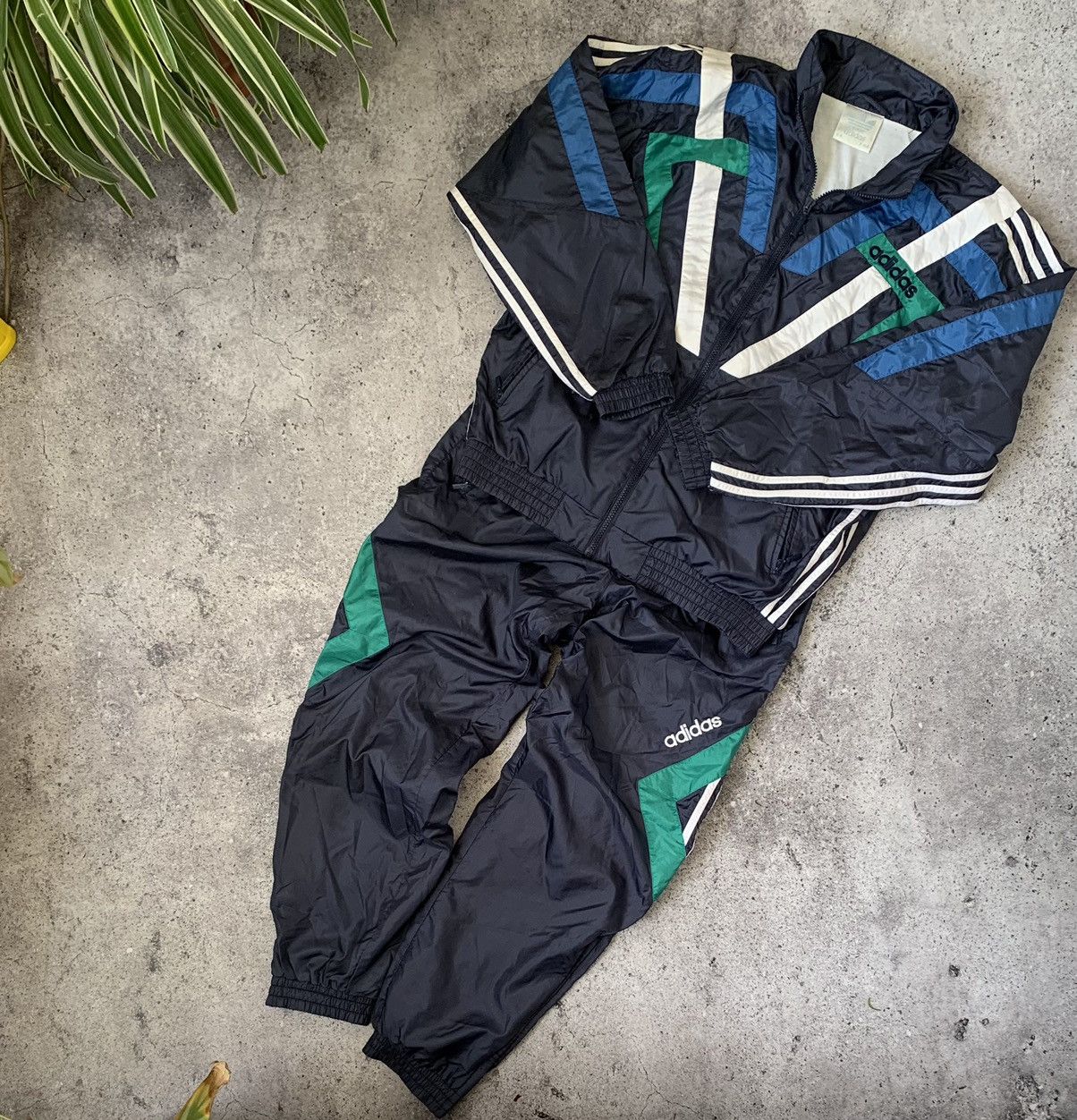 Adidas × Streetwear × Vintage Adidas vintage tracksuit 90s blue | Grailed