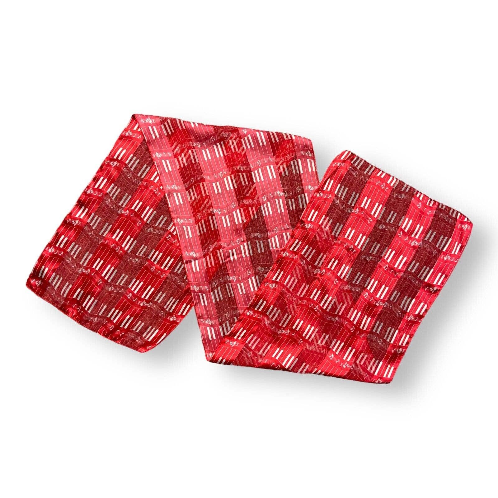 Vintage Vintage Piano Key Scarf Keyboard Music Note 70s 80s 60x13in ...