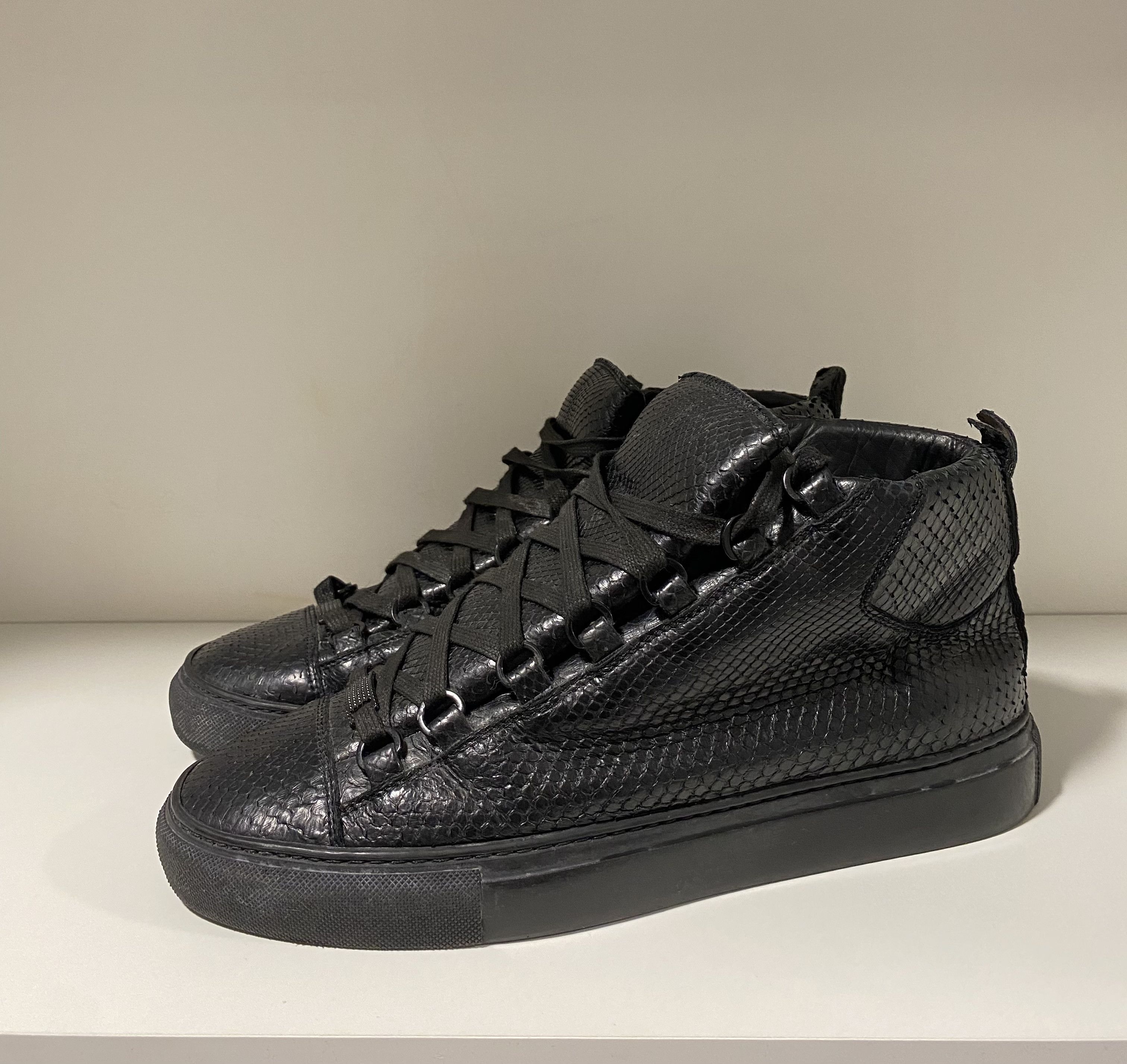 Balenciaga Balenciaga arena python high-top sneakers | Grailed