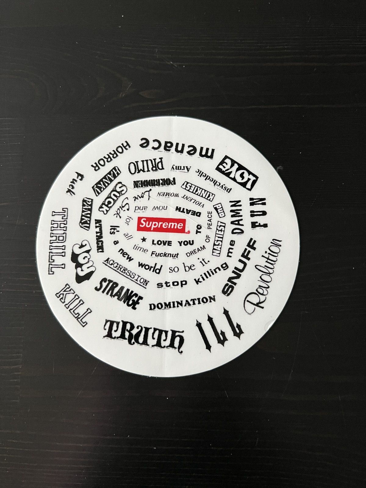 Supreme Supreme Spiral Sticker SS21 White | Grailed