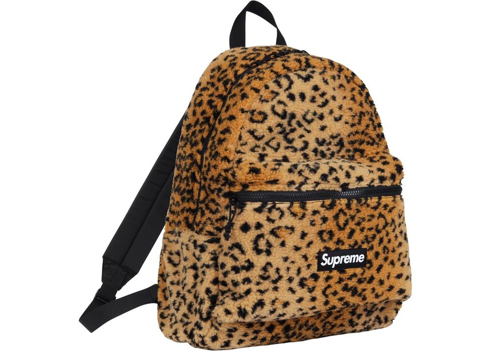 Supreme Supreme Leopard Fleece Backpack | Grailed