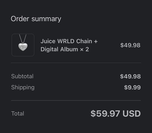 999 Club Juice Wrld Heart Chain 999 | Grailed