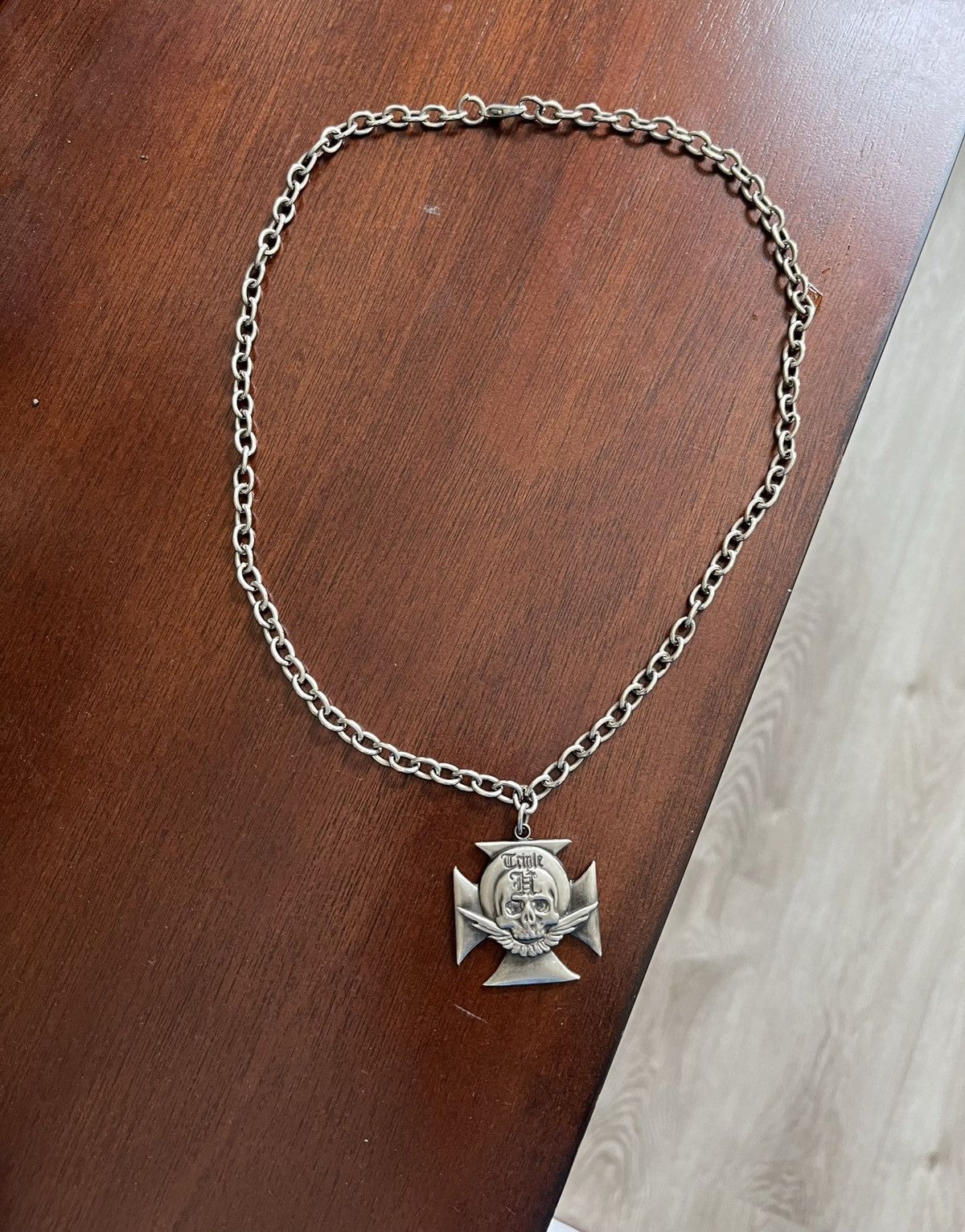 Vintage × WWF 2007 Triple H WWF Charm with Stainless steel LINK CHAIN ...