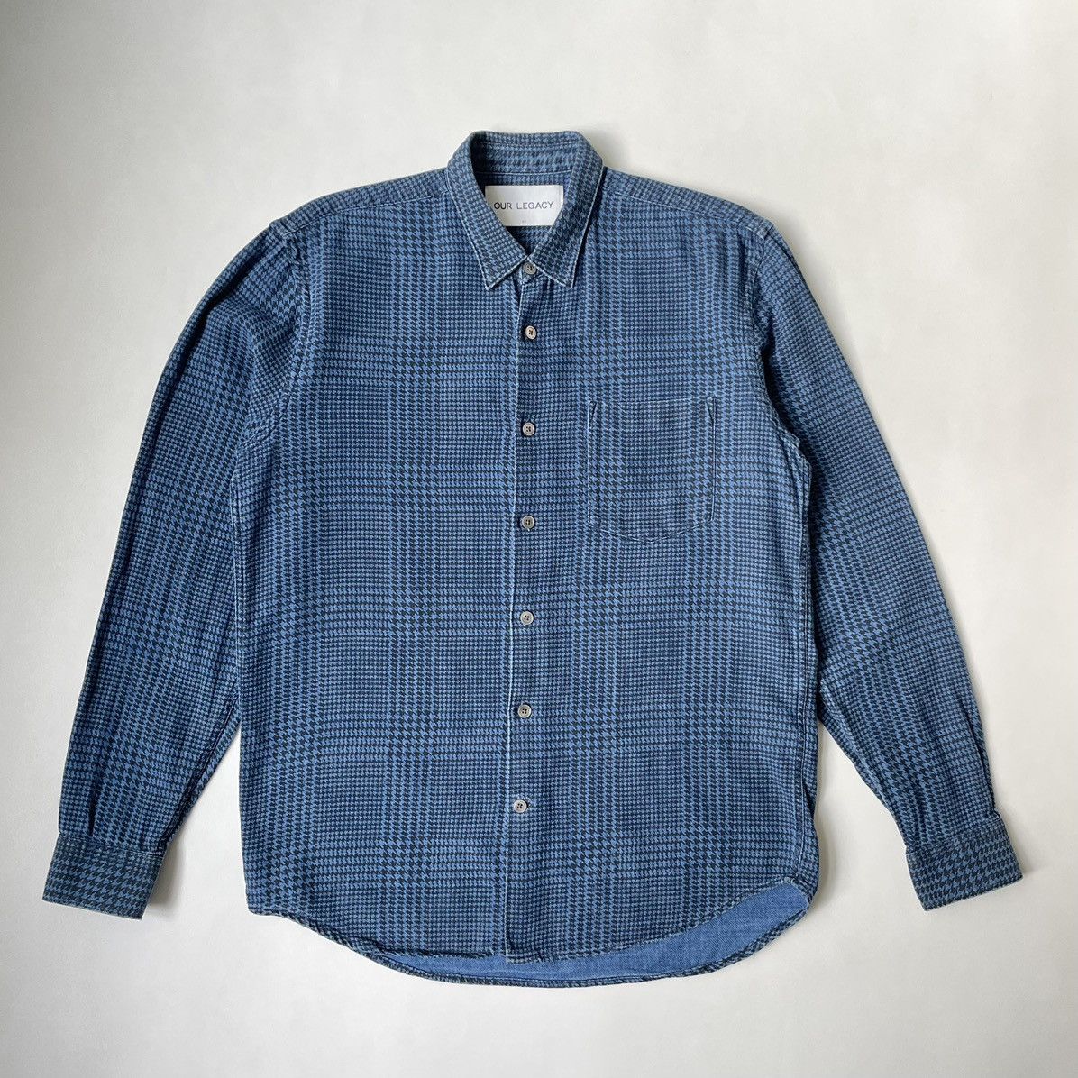 Our Legacy A/W 14 Check Print Denim Shirt | Grailed