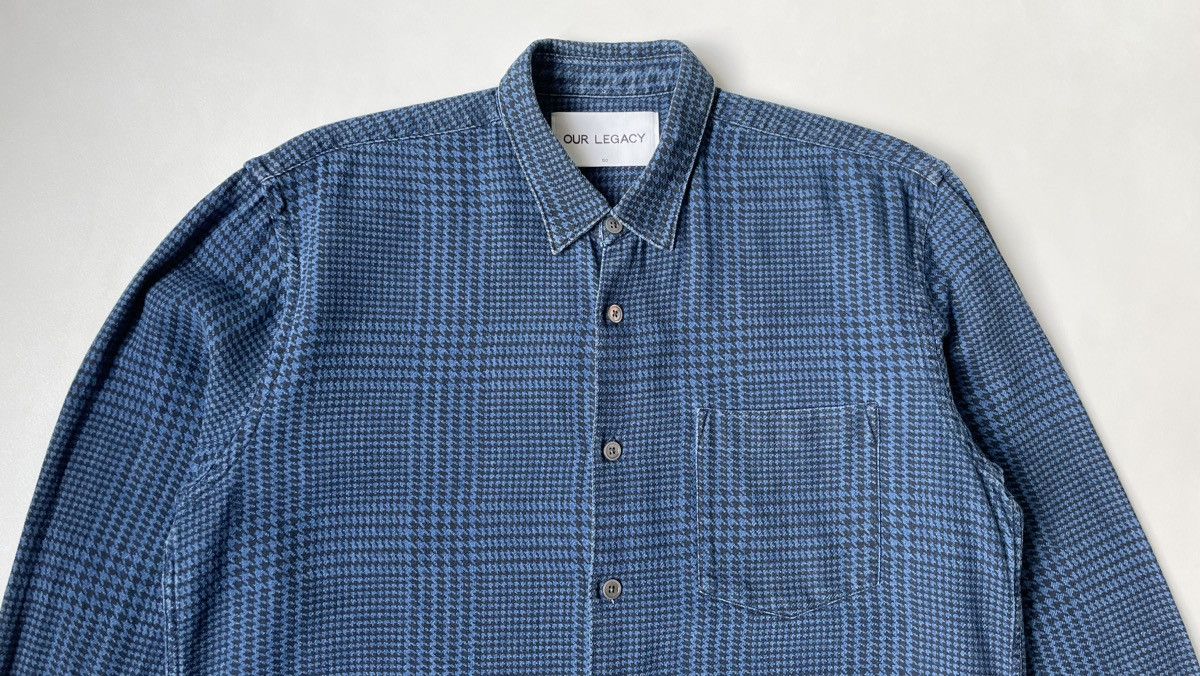 Our Legacy A/W 14 Check Print Denim Shirt | Grailed