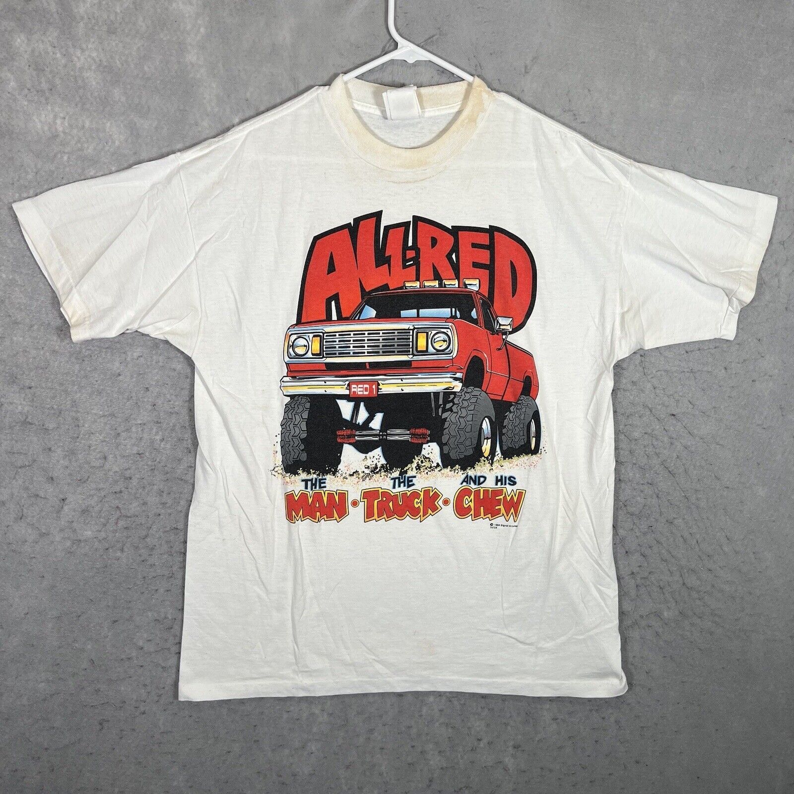 Vintage Vintage 90s SSI Dodge Pickup Truck All Red T Shirt Adult XL ...