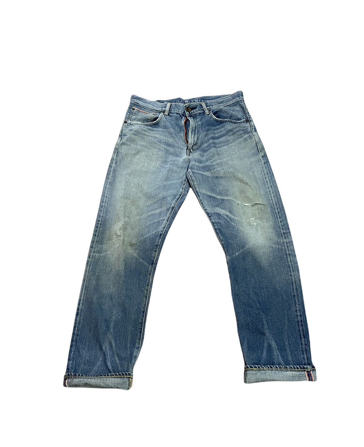 Distressed Denim × Edwin × Japanese Brand Vintage Edwin 505Z Selvedge ...