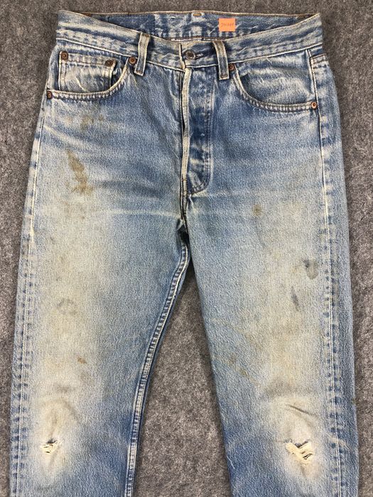 Vintage 90s Light Wash Vintage Levi's 501xx USA 28x29.5 Denim JN1144 | Grailed