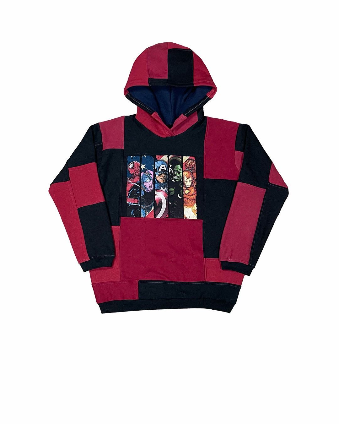 Handmade REWORKED MARVEL LEGENDS PATCHWORK HOODIE | Grailed