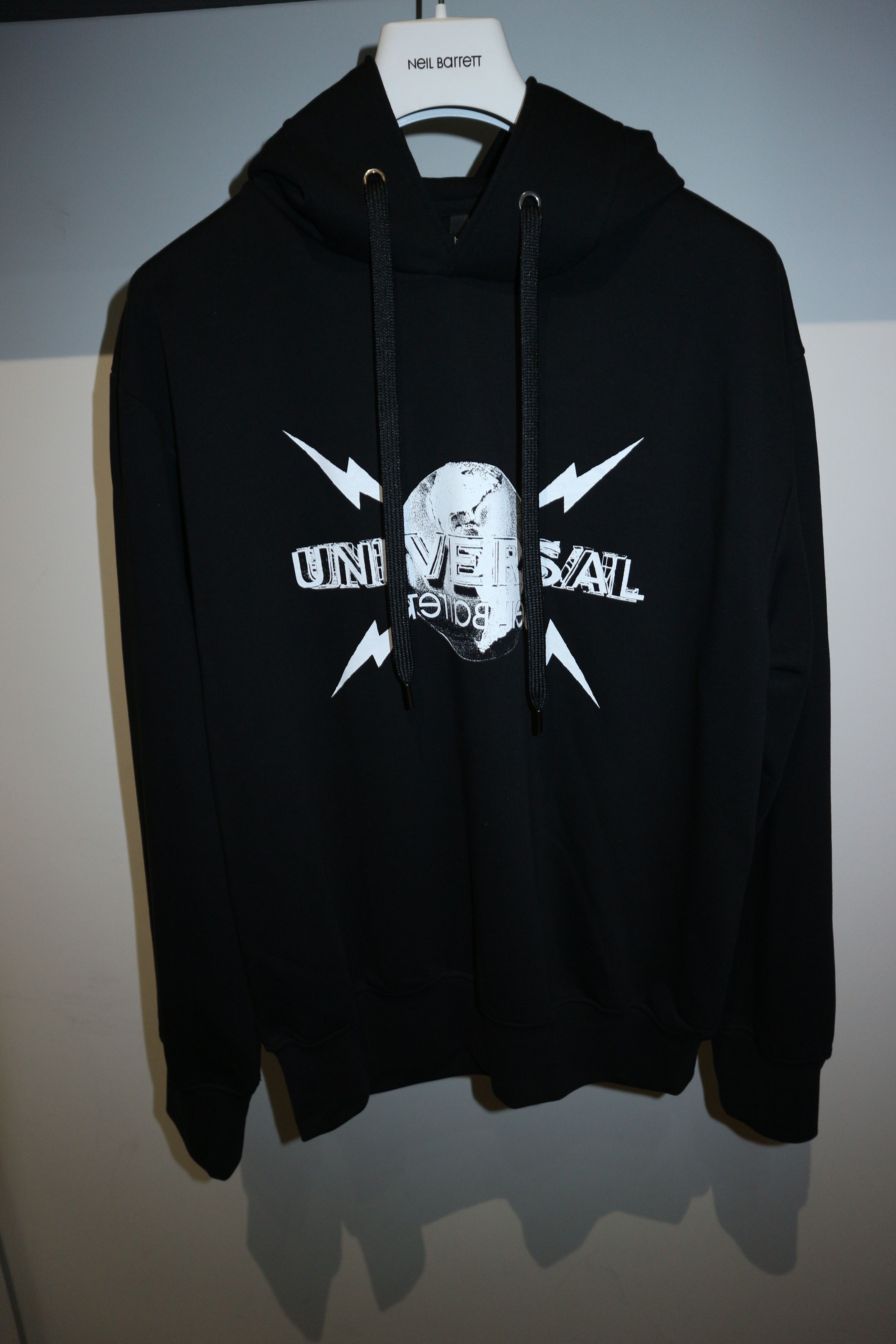 Neil Barrett universal logo print hoodie | Grailed