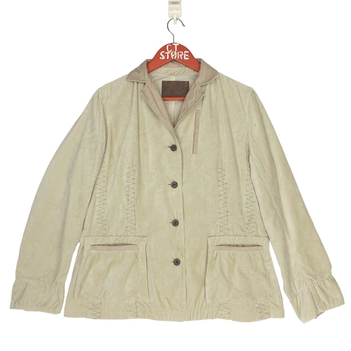 Designer Laura Fiume Cream Velvet Jacket | Grailed