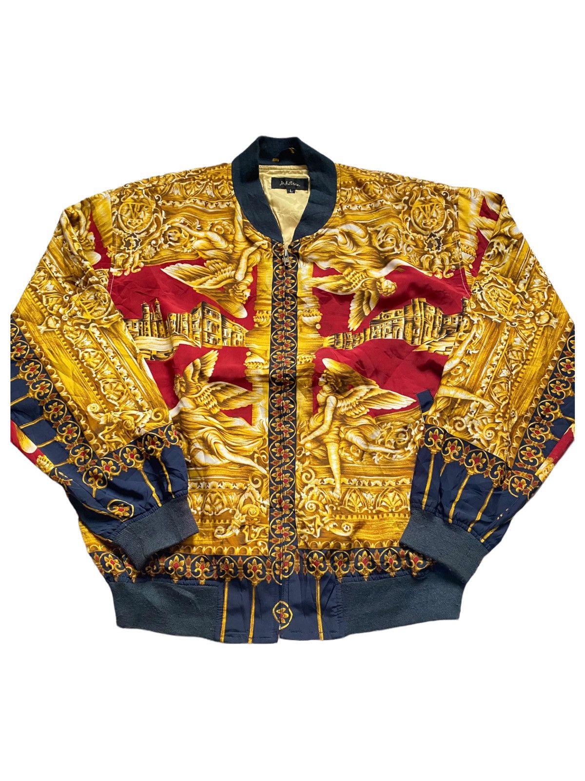 Vintage VERY RARE VINTAGE JACKET SILK ANGEL HERMES VERSACE INSPIRED ...