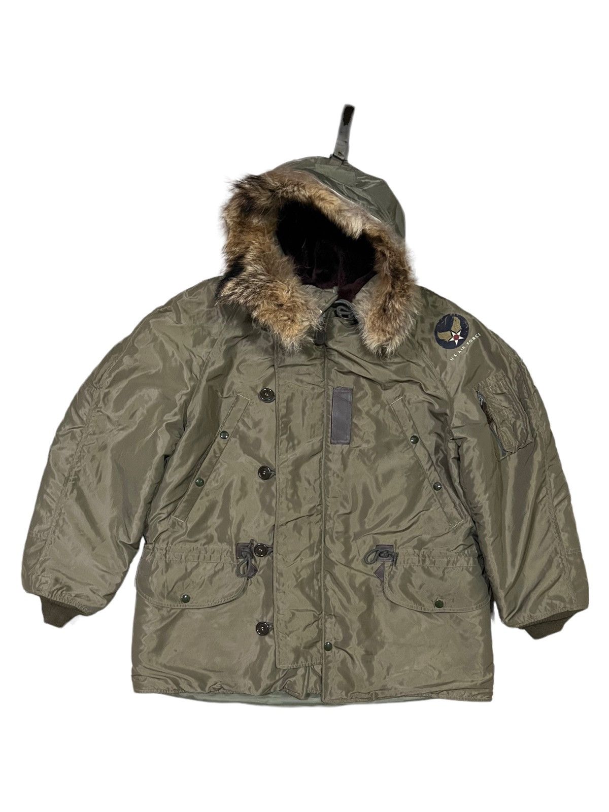 Buzz Rickson's VERY RARE VINTAGE PARKA COAT N3B US AIR FORCE REAL WOLF ...