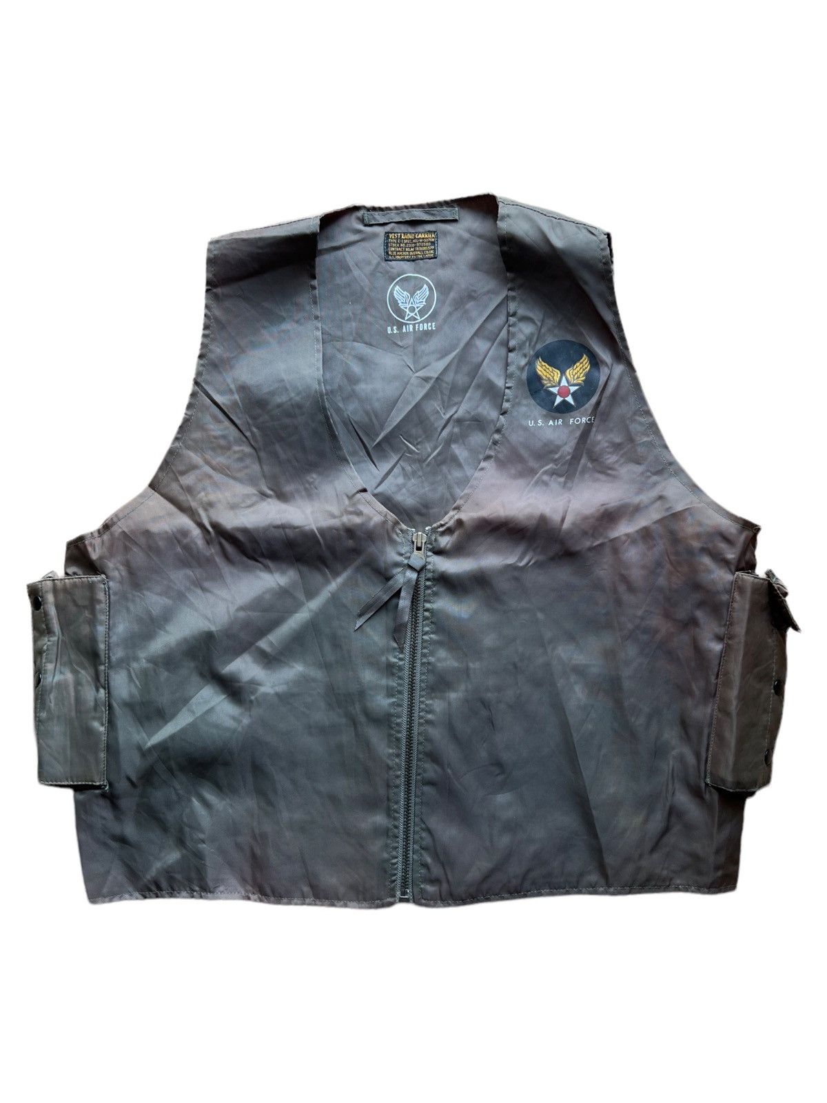 Bomber Jacket × Military × Us Air Force VERY RARE VINTAGE VEST RADIO ...