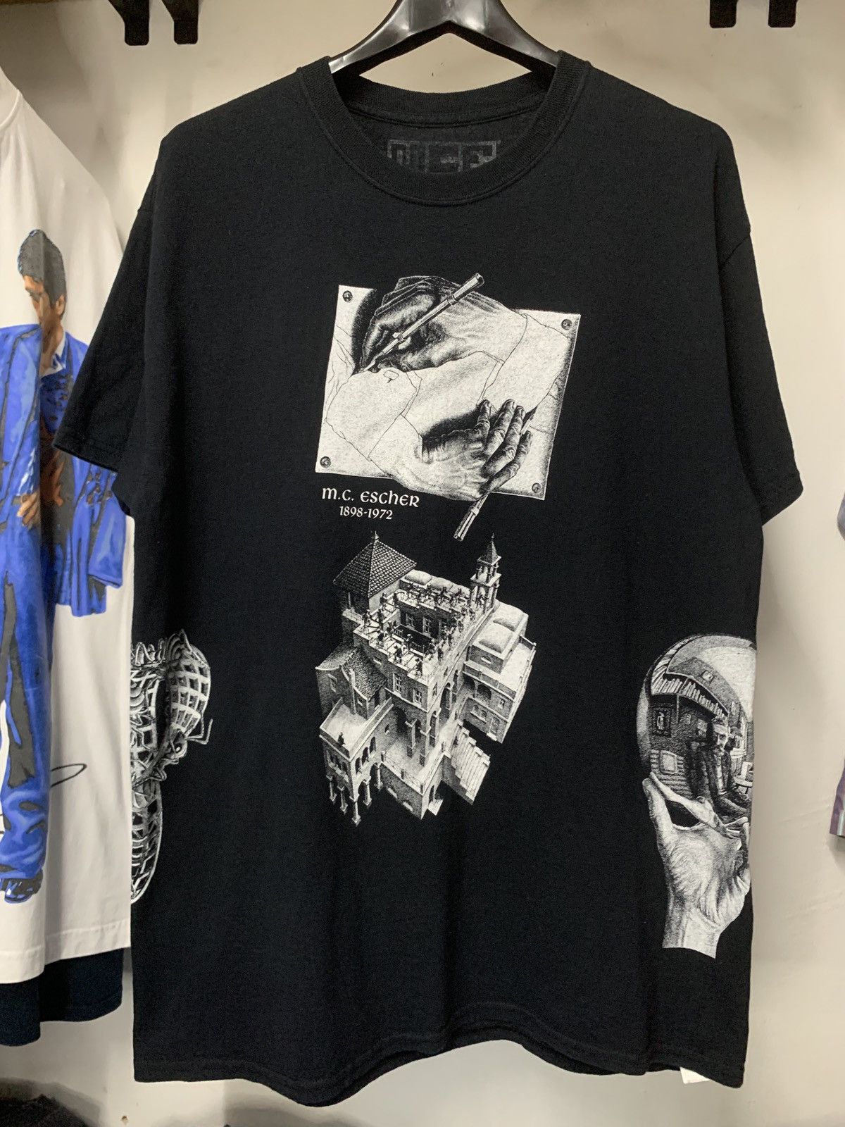Vintage Mc Esher Perspective Art 00s All Over Print Art Tee | Grailed