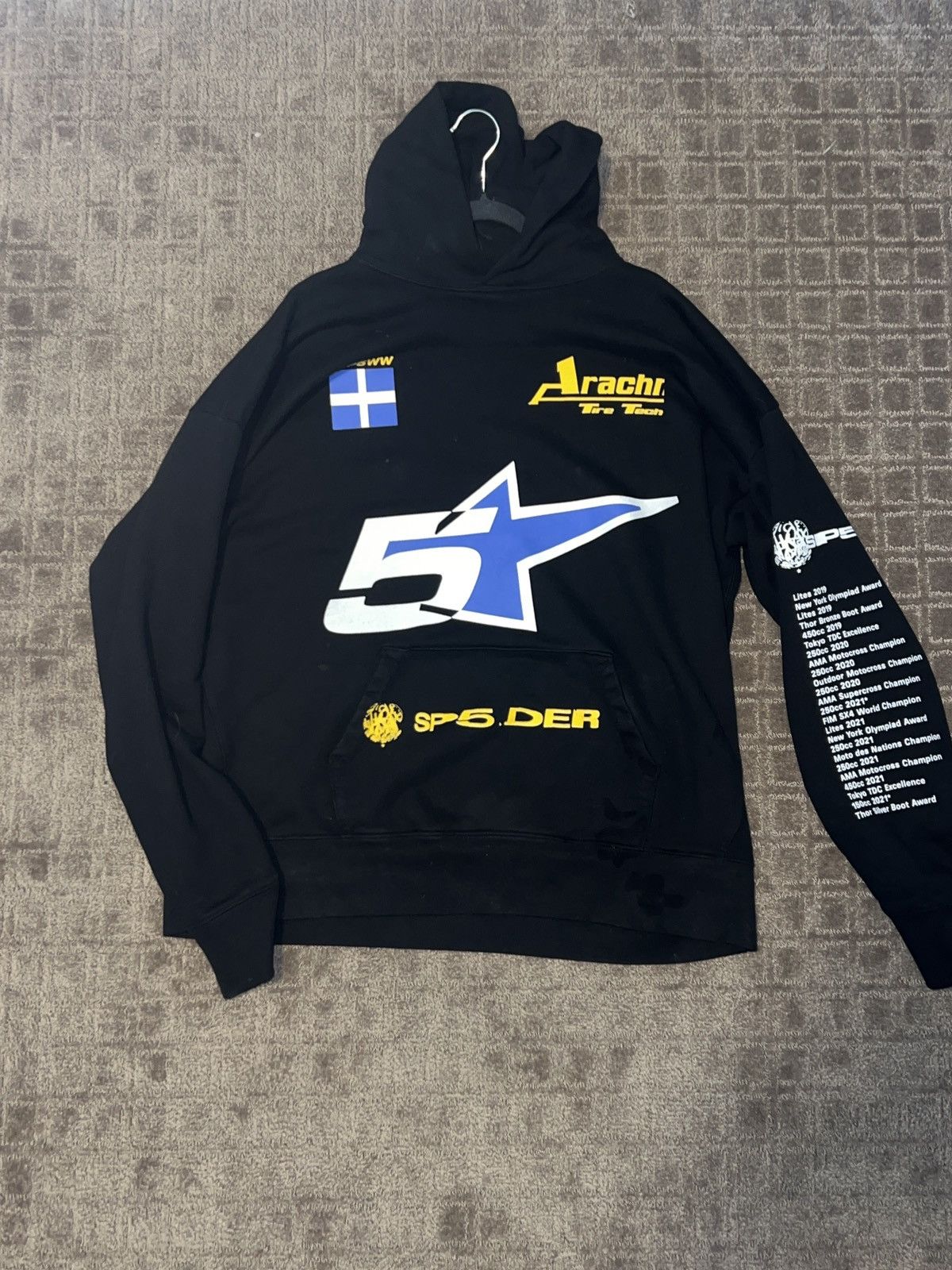 Spider Worldwide Sp5der Pit Crew Hoodie | Grailed