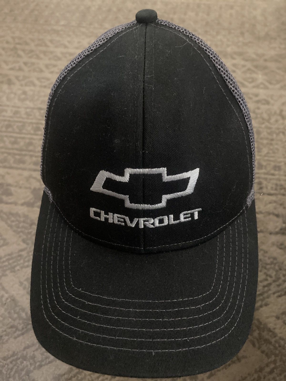 Snap Back Chevrolet Chevy Trucker Hat cap car auto bow tie black Gray ...