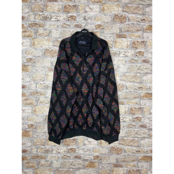 Vintage PRODIGY VTG 90'S COSBY KNIT ABSTRACT GEOMETRIC SWEATER JUMPER ...