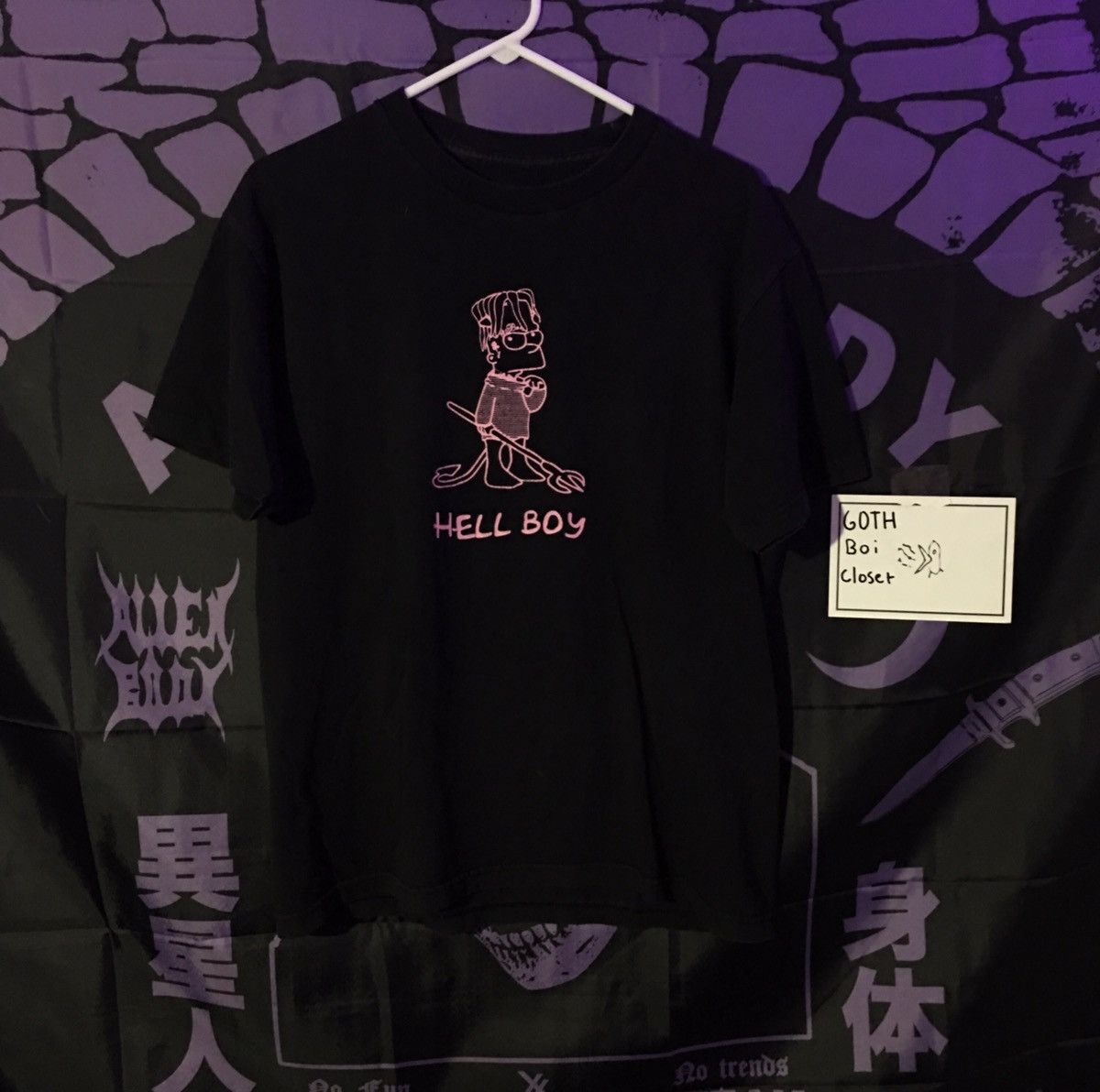 GOTHBOICLIQUE × LIL PEEP × Superrradical Hellboy tee | Grailed