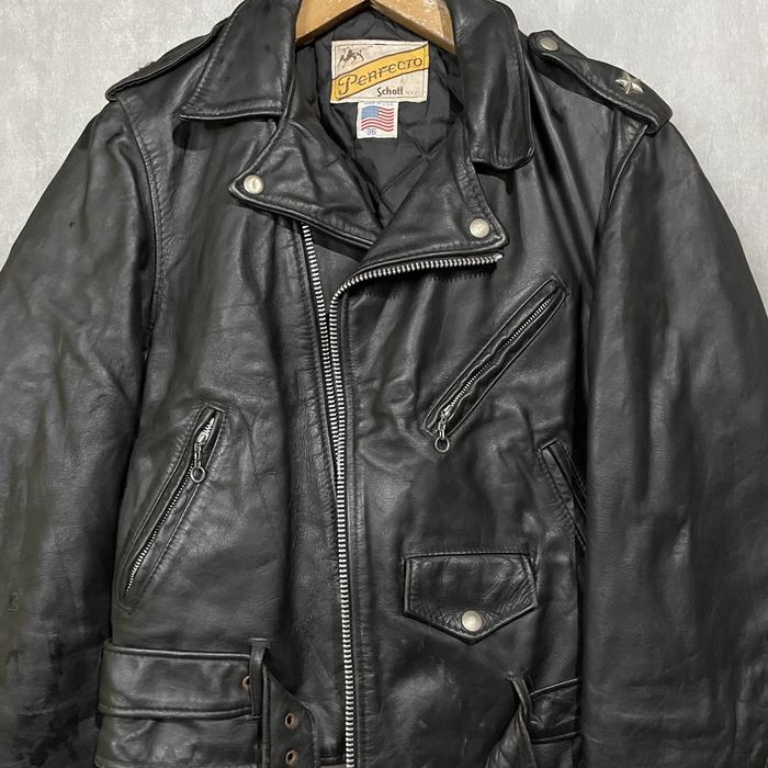 Vintage SCHOTT PERFECTO ONE STAR 613- 70s Cow Tag schott RARE! | Grailed