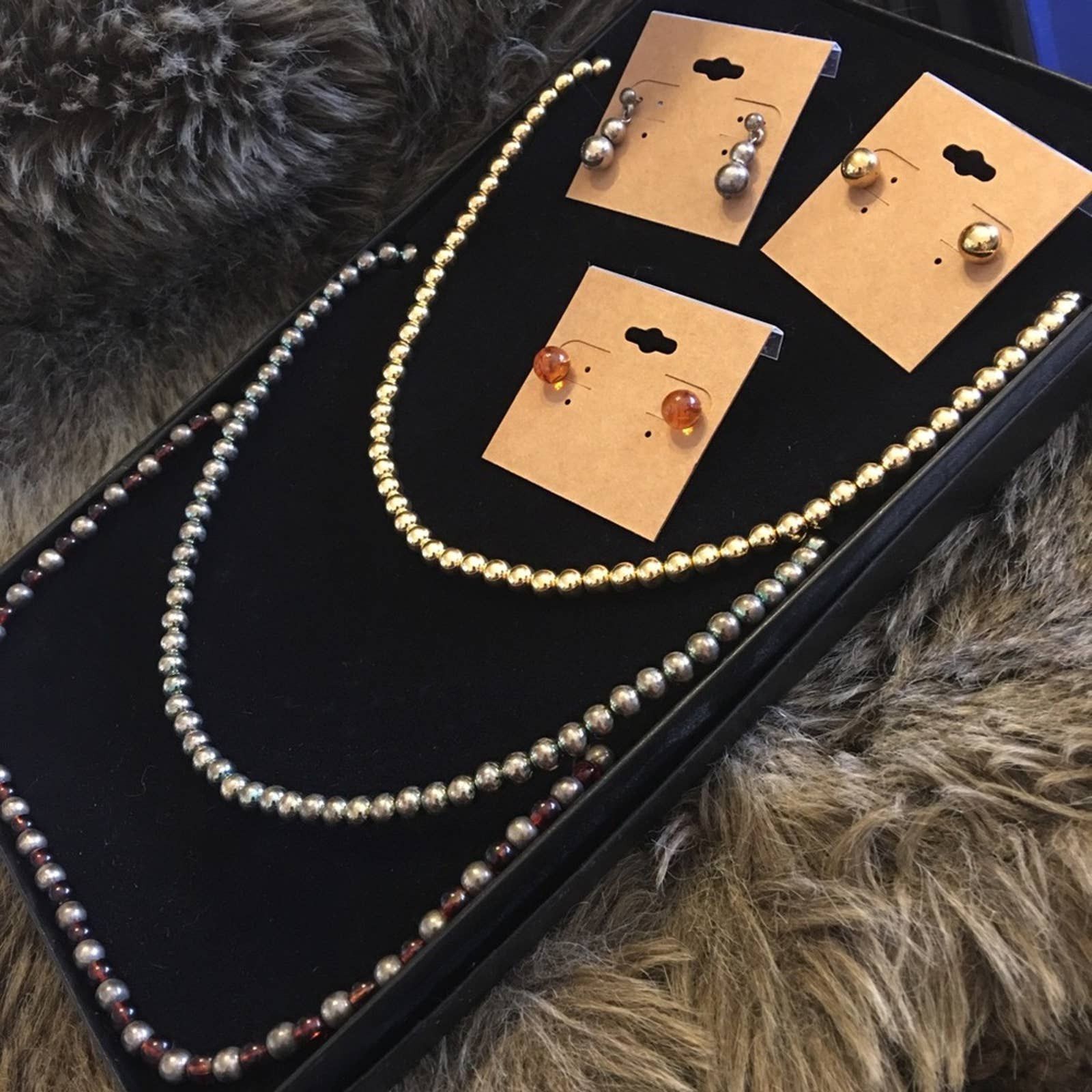 Jewelry Boxed set of 3 necklaces with matching earrings | Grailed