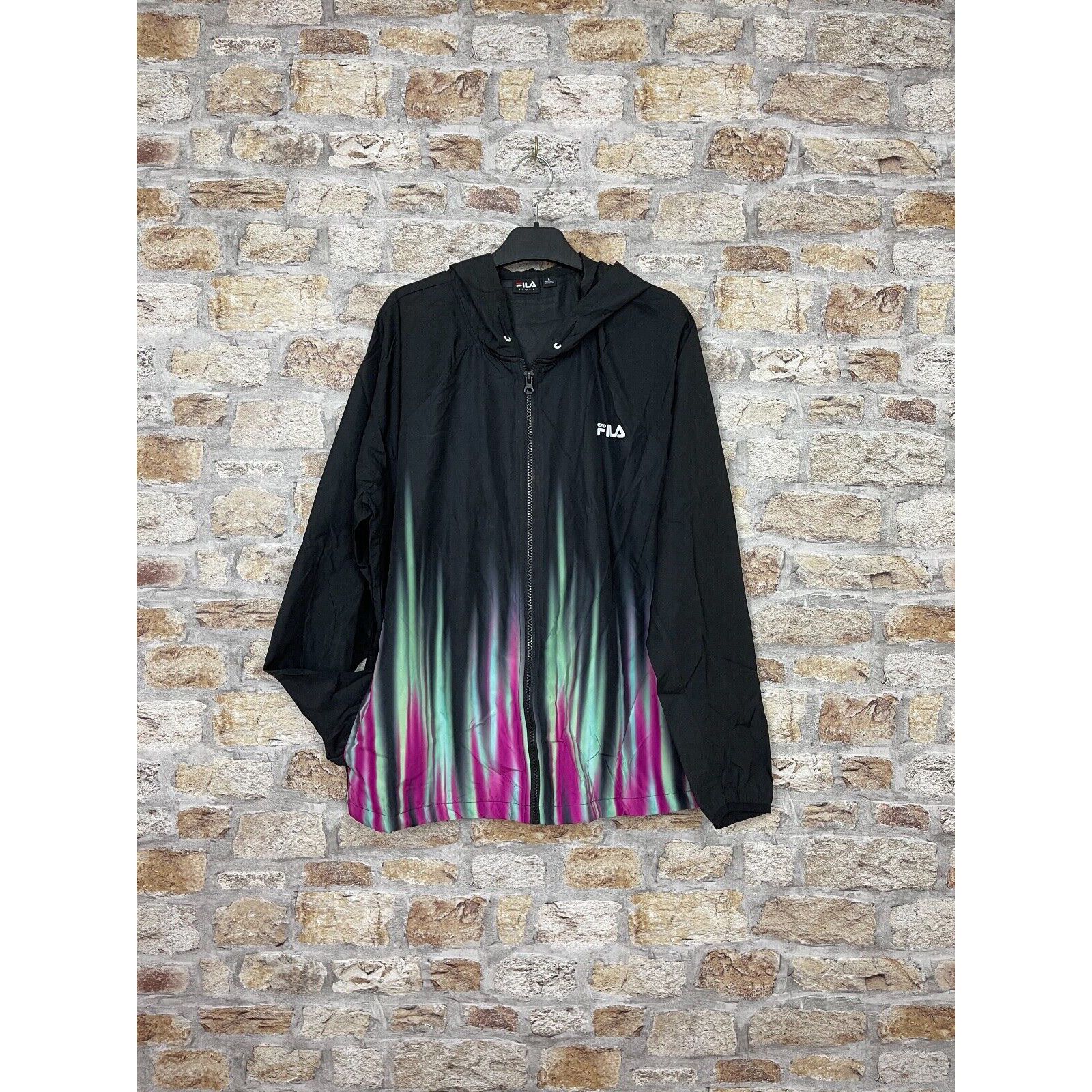 Fila VTG FILA LOGO SPORT LIGHTWEIGHT MULTI MENS POLYESTER JACKET ...