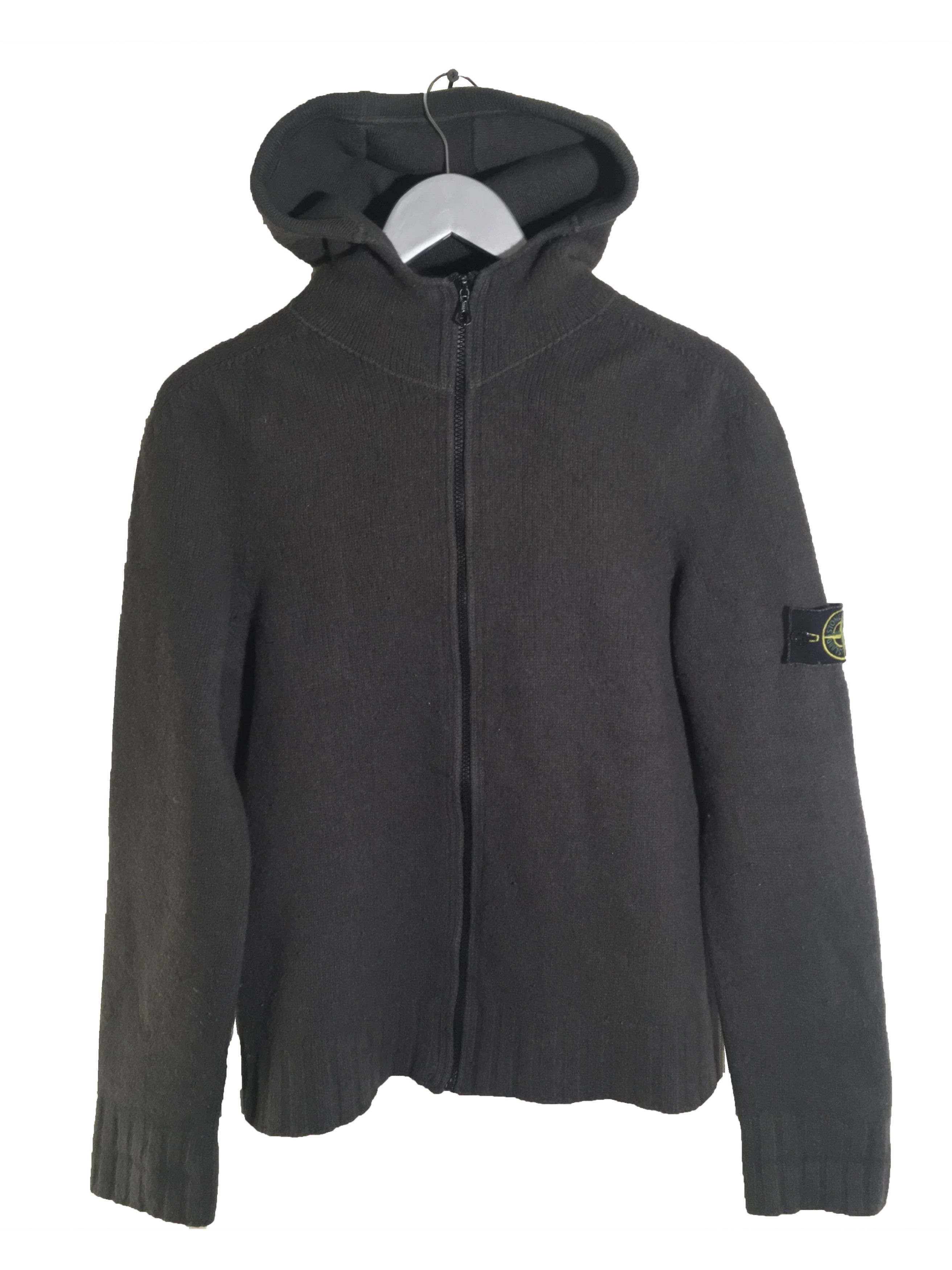 Stone Island Wool Zip-up Hoodie | Grailed