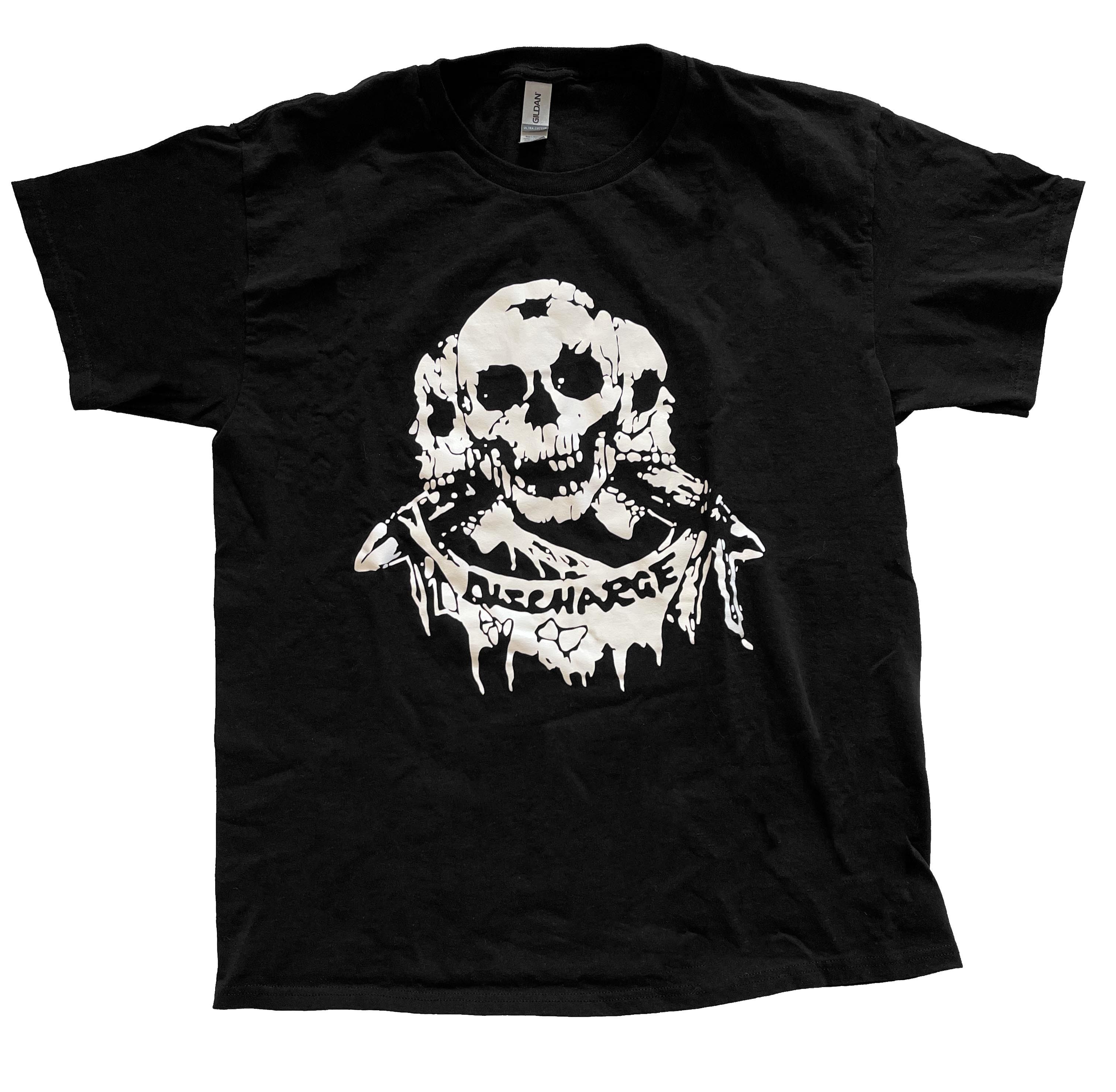 Band Tees × Rock T Shirt Discharge Born To Die, Original 3 Skulls ...