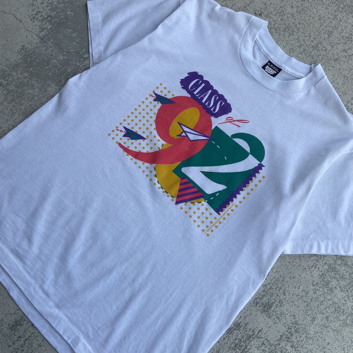 Vintage Vintage 90s Class Of 92 Graduation T-Shirt | Grailed
