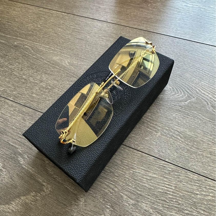 Vintage Frames Company Bal Harbour drill mount 24kt gold (flash gold ...