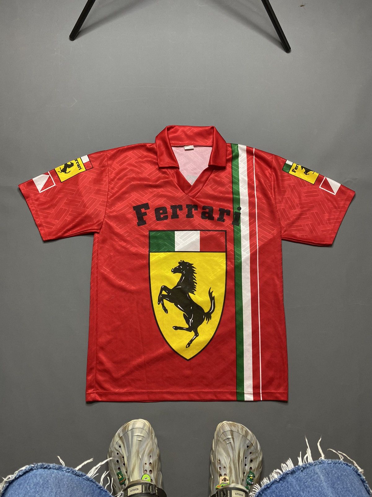 Ferrari × Vintage Ferrari World Champions 90’s All Over Print Polo ...
