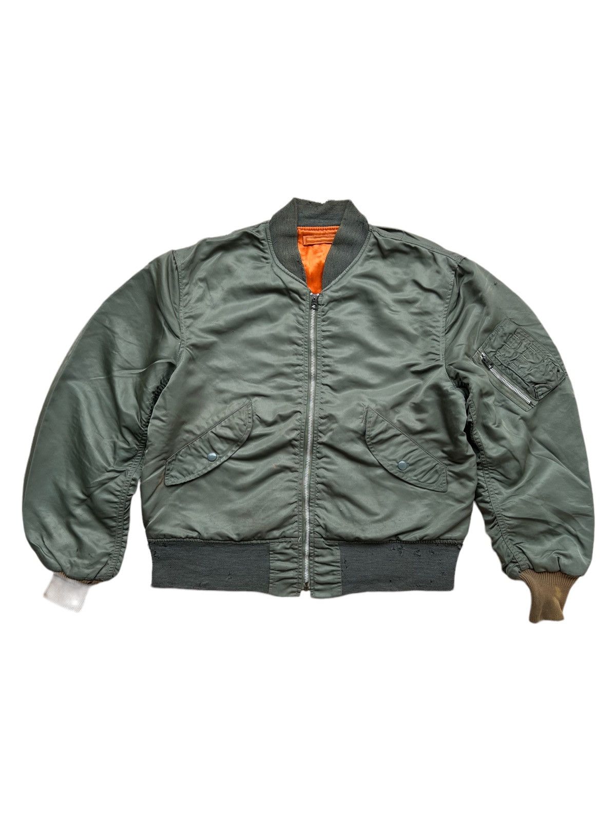 Bomber Jacket × Military × Vintage VERY RARE VINTAGE JACKET FLIGHT BOMBER L2B GREENBRIER 70s ...