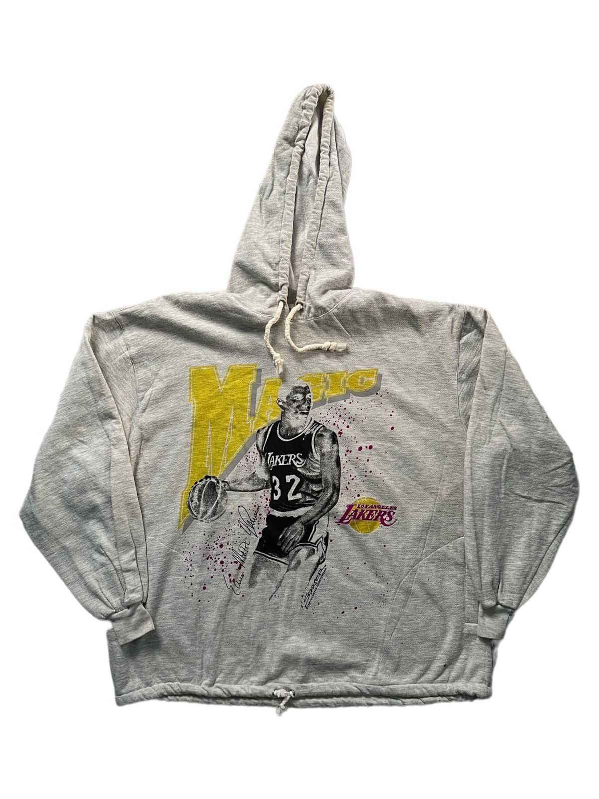 NBA × Vintage VERY RARE VINTAGE HOODIE MAGIC JOHNSON LA LAKERS STARTER ...