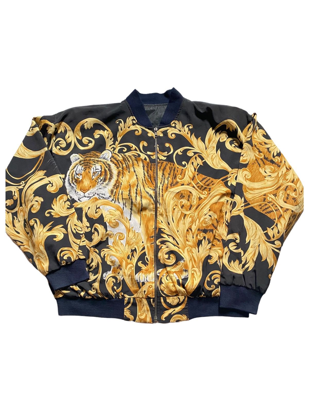 Designer × Very Rare × Vintage VERY RARE VINTAGE JACKET SILK TIGER ...