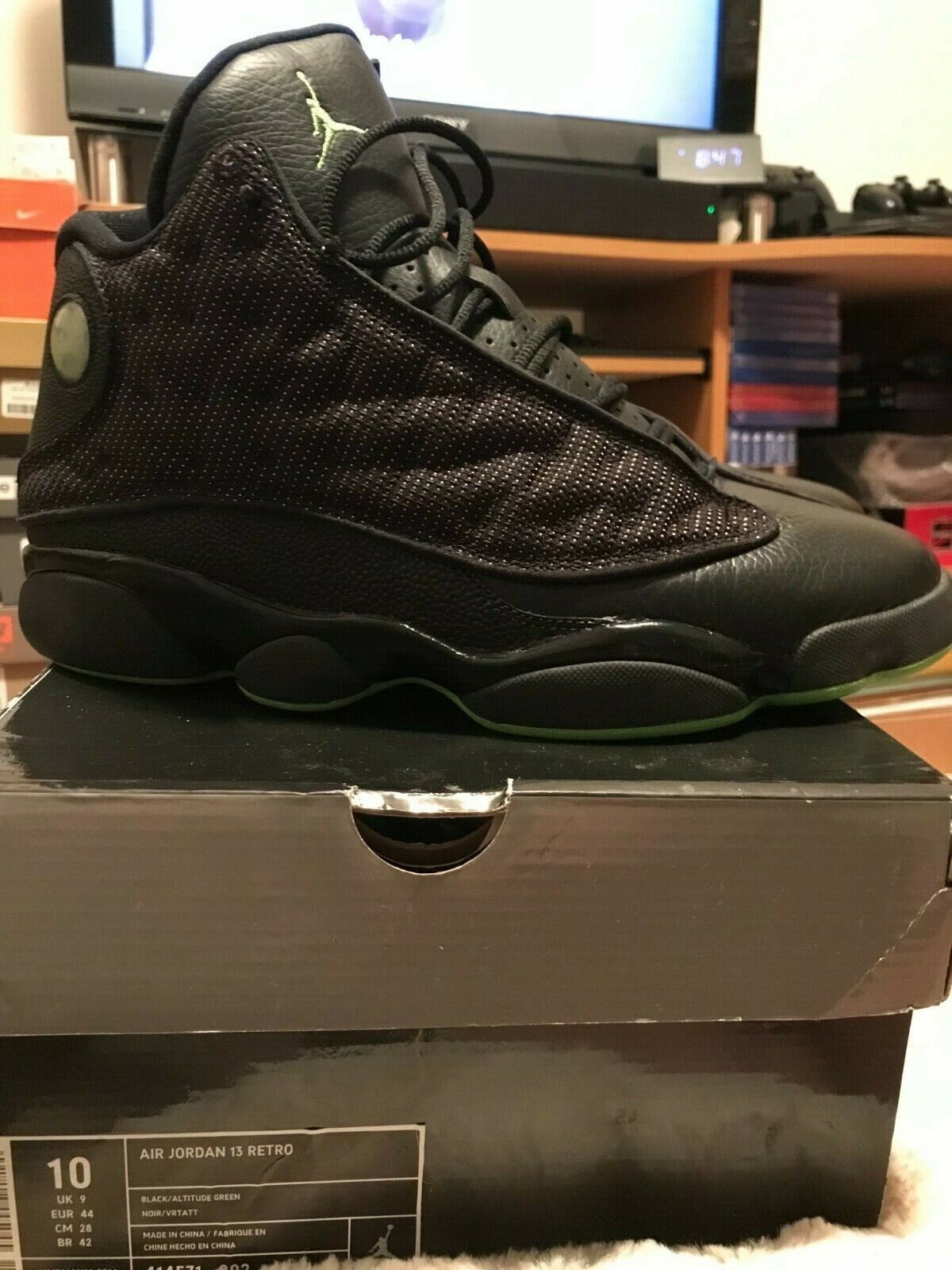 Jordan Brand Jordan 13 XIII Black Altitude Green (2010) 414571 002 ...