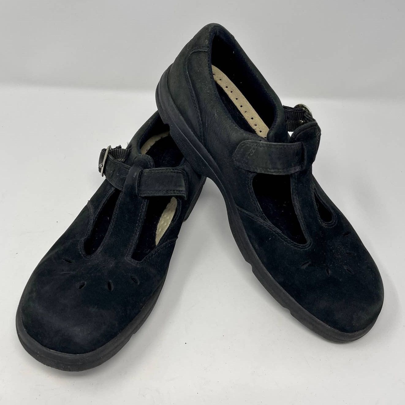 Rockport Rockport Black Shoes Womens 6.5W Suede Mary Jane T-Strap | Grailed