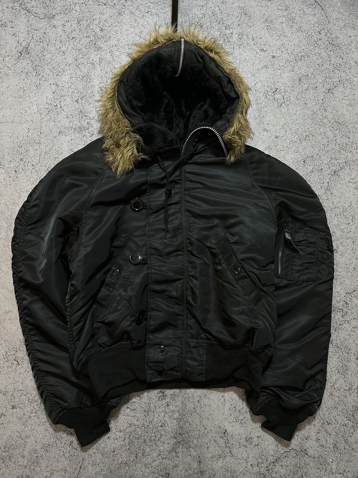 Japanese Brand Bomber Jacket N2B Intermediate Hooded MA-1 | Grailed